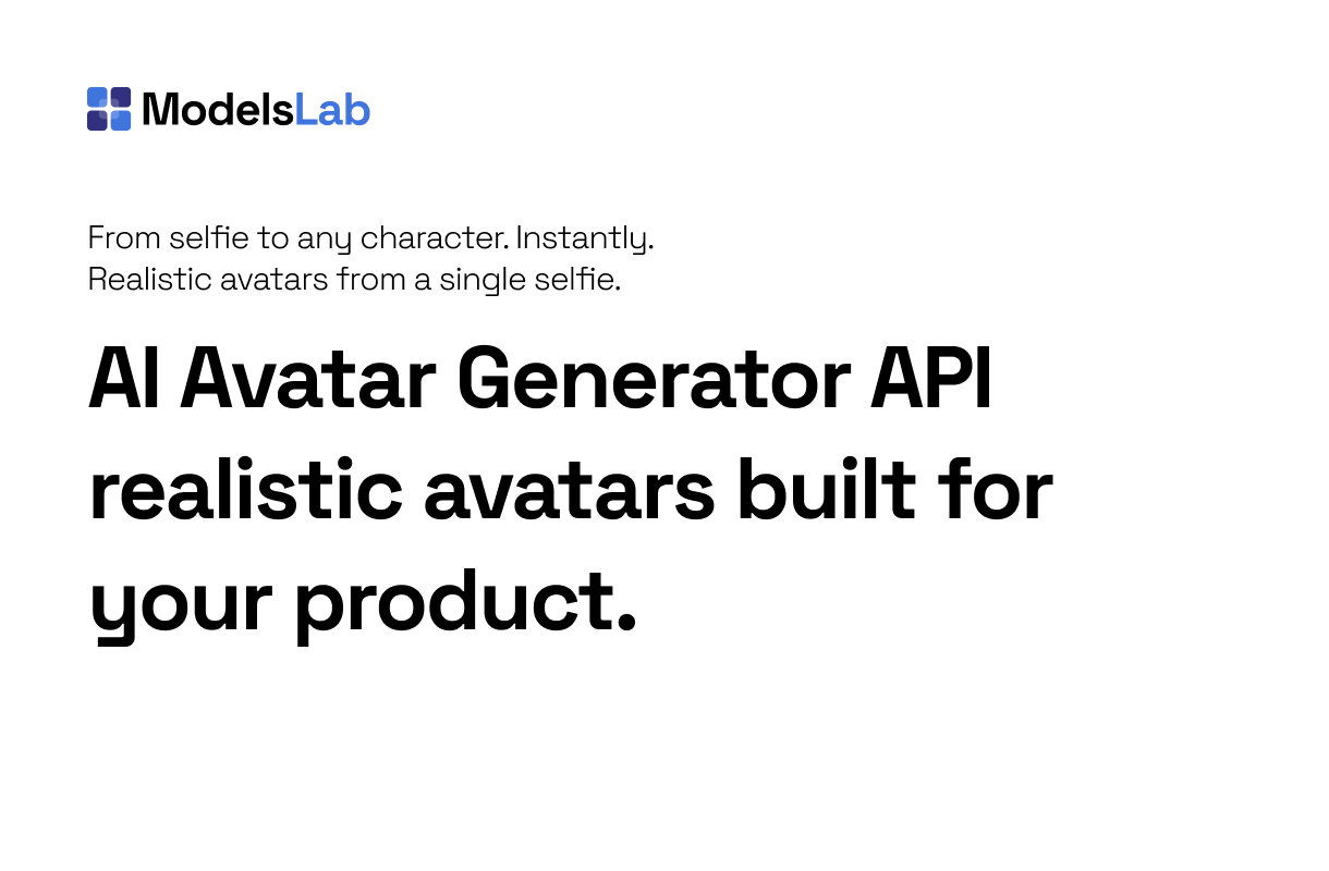 AI Avatar Generator API — Create Avatars Programmatically | ModelsLab