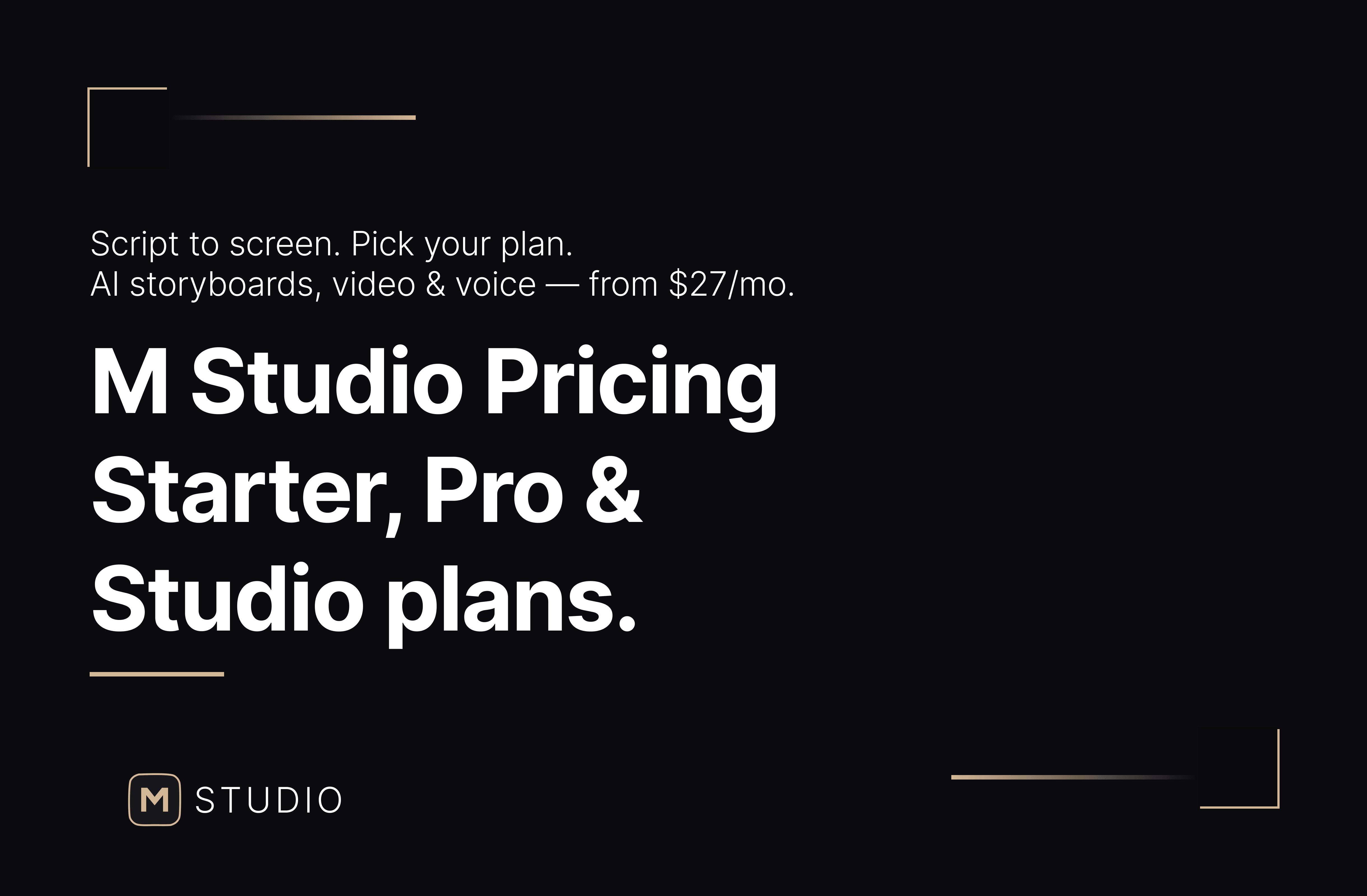 Pricing - M Studio
