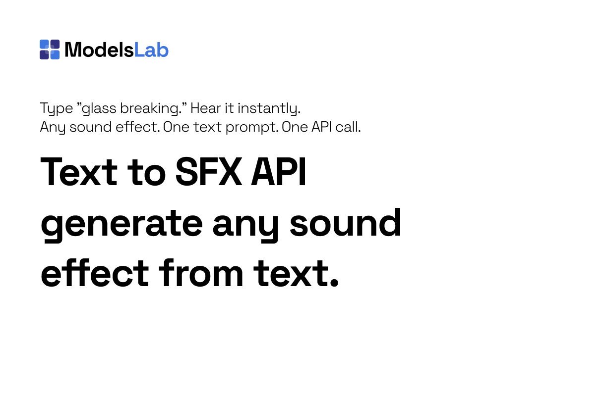 AI Text to SFX API – Convert Text into Sound Effects Online